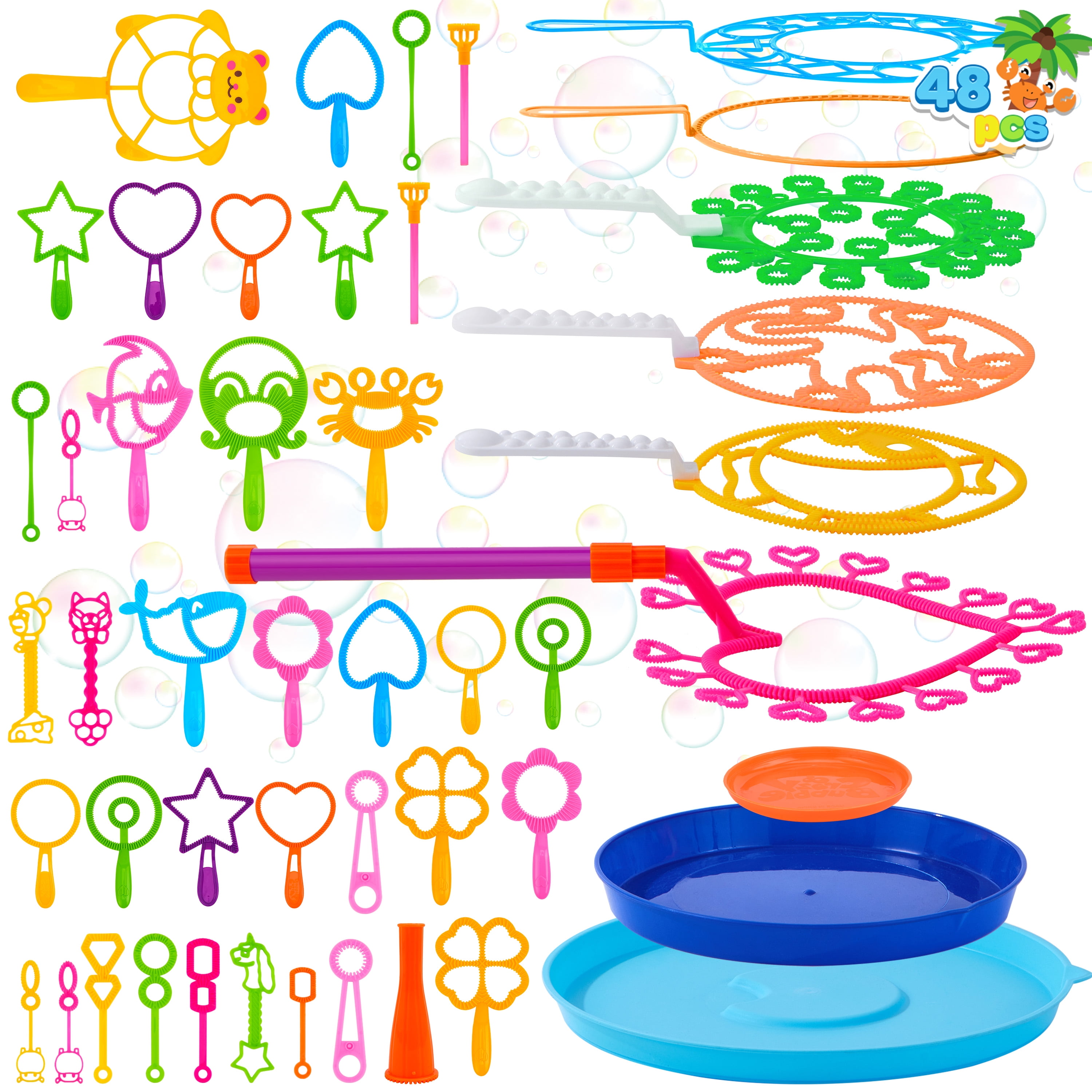 "Syncfun 48Pcs Big Bubble Wands Set, 18"" Giant Bubble Maker, Kids ...