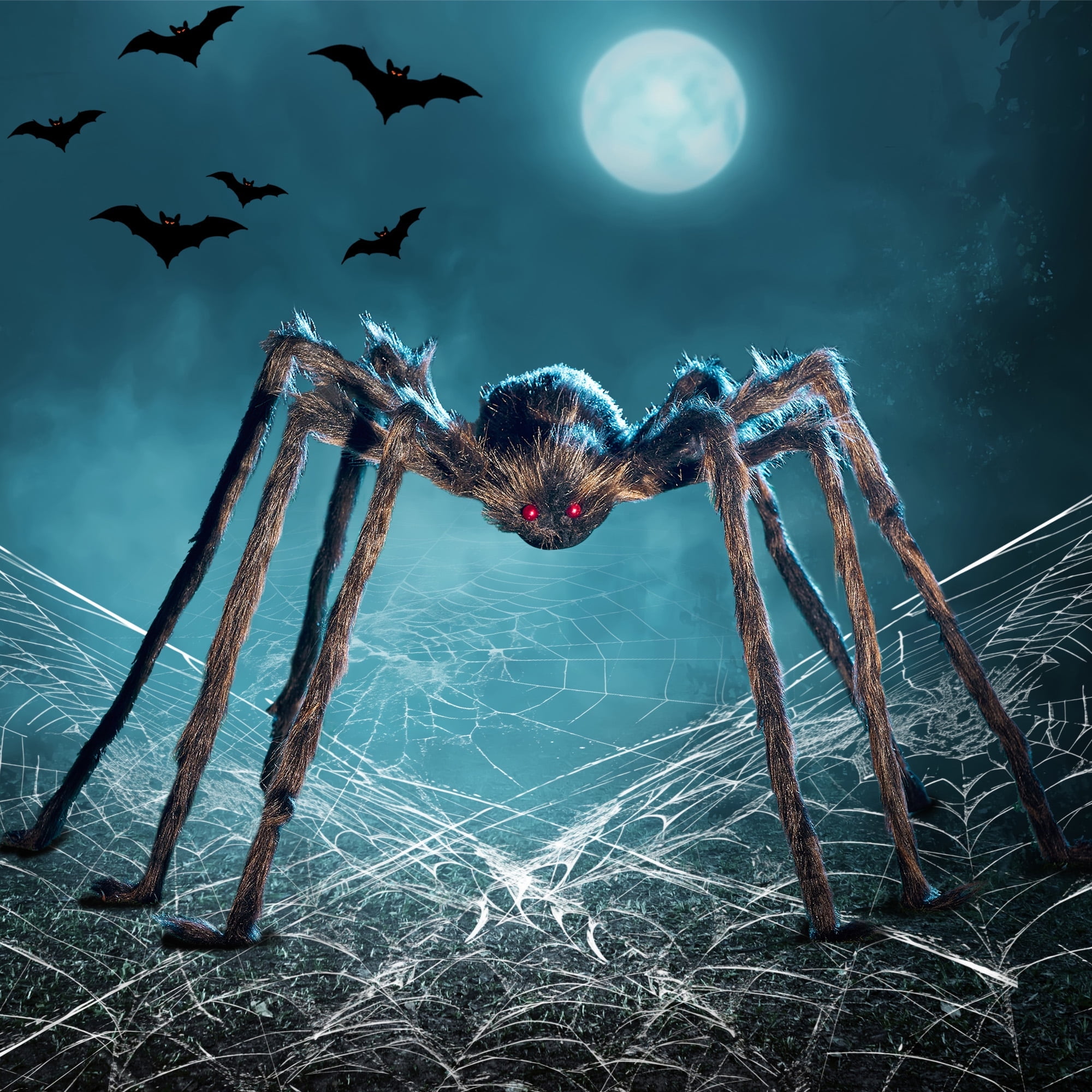 Joyfy 5 FT Giant Spider Halloween Decorations,Scary Spider Halloween ...