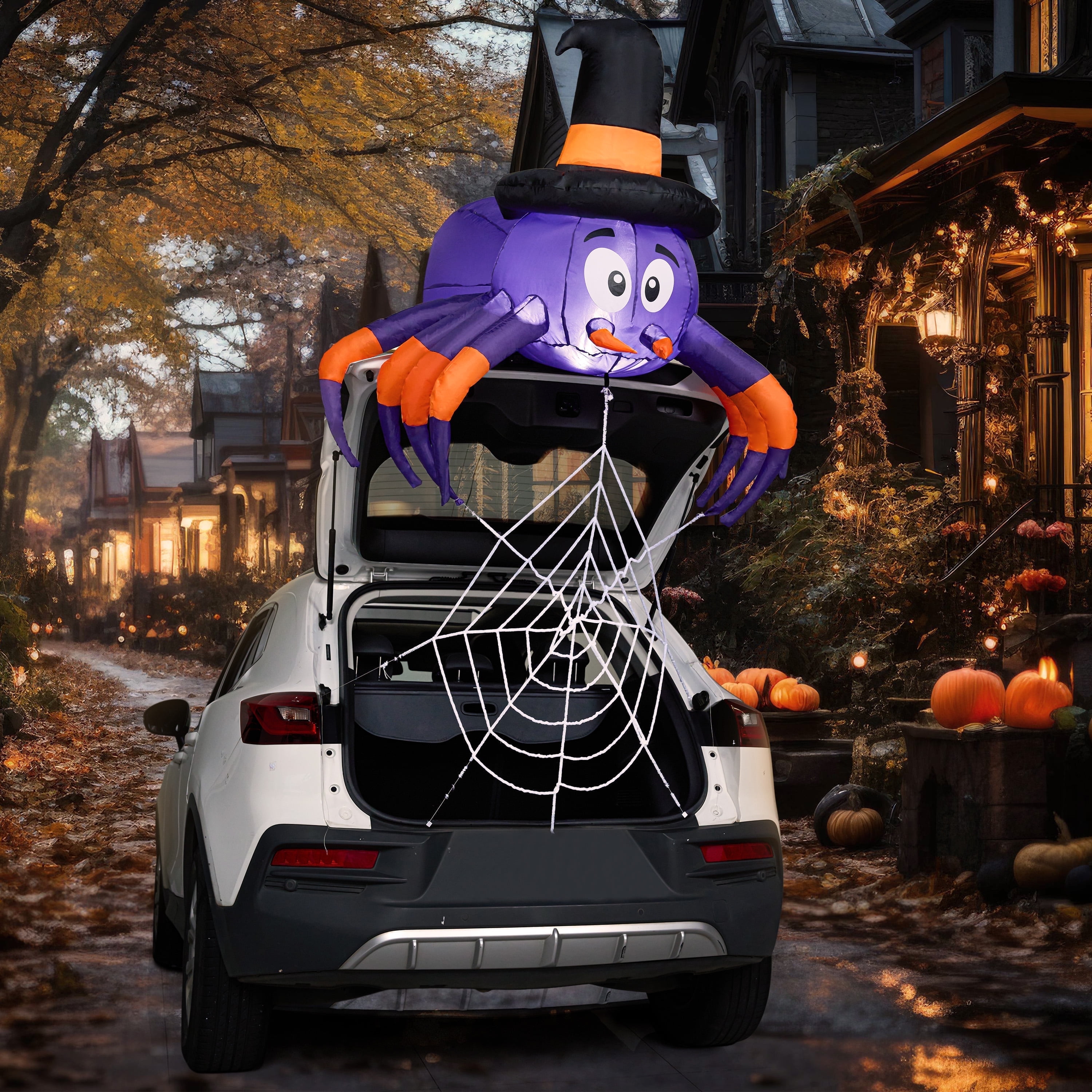 Joyfy 5 FT Halloween Inflatable Spider Decoration,Trunk or Treat Car ...