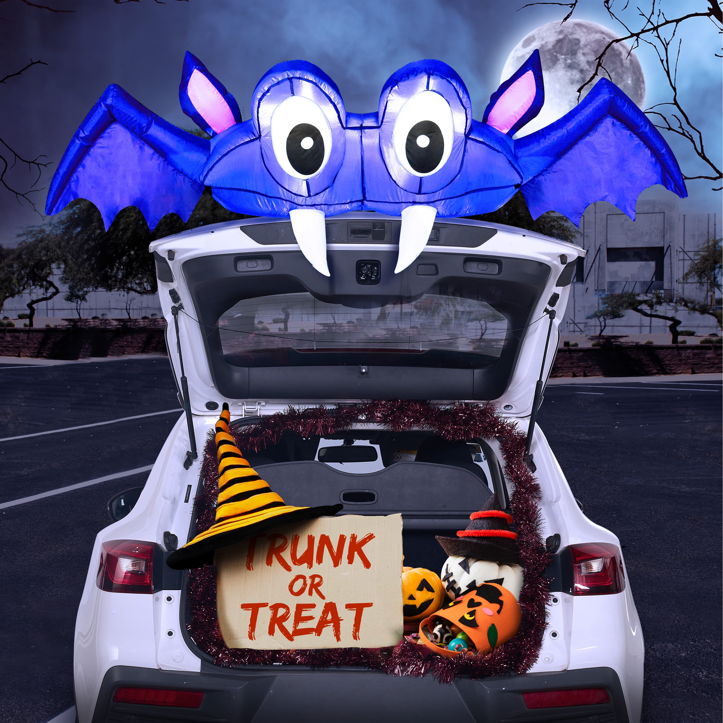 SYNCFUN 6 FT Halloween Inflatable Bat Decoration,Trunk or Treat Car ...