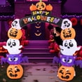 Syncfun Halloween Inflatable Stacked Pumpkins With Leds 8 Ft Pumpkin