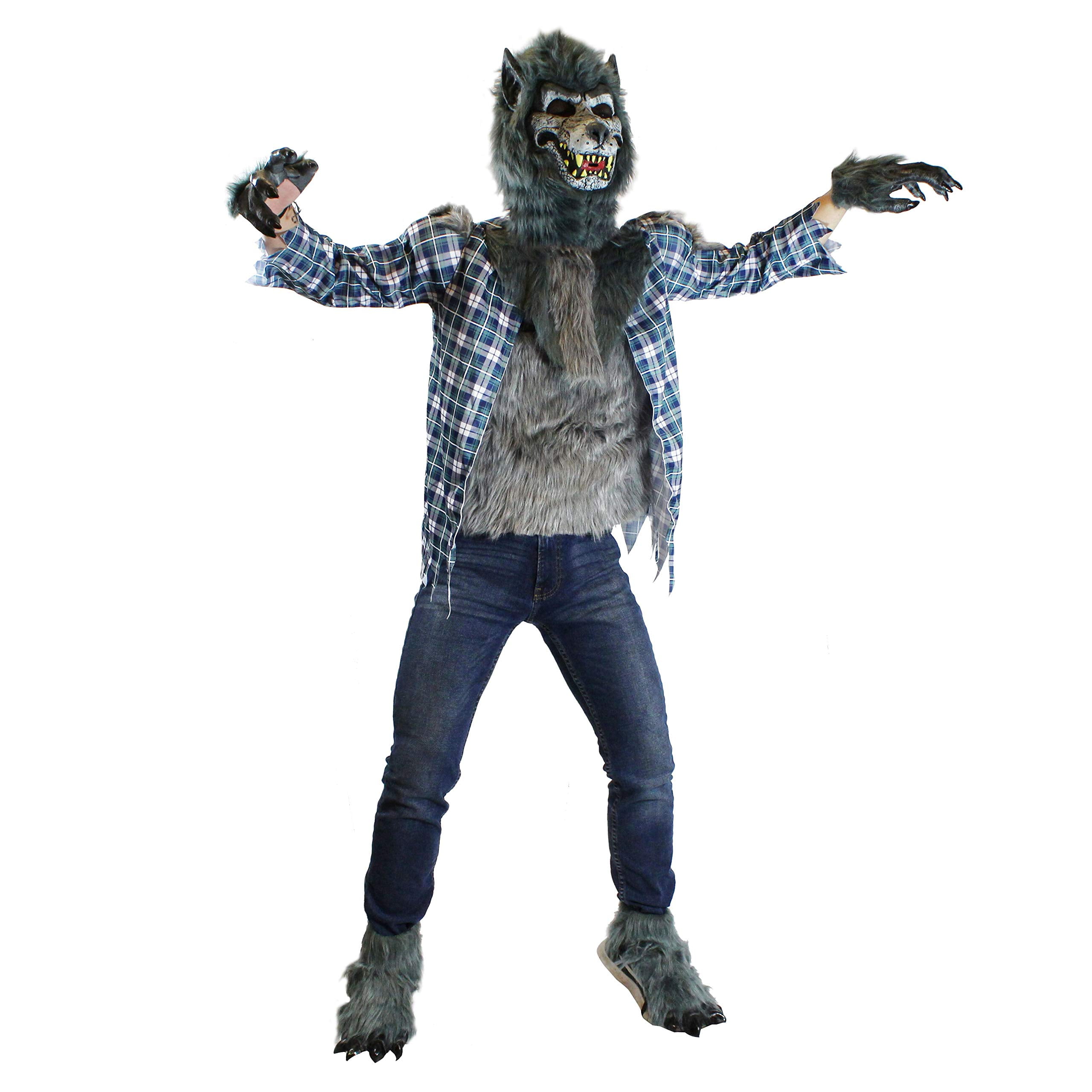 SYNCFUN Werewolf Halloween Costume Set for Kids, with Mask, Wolf ...