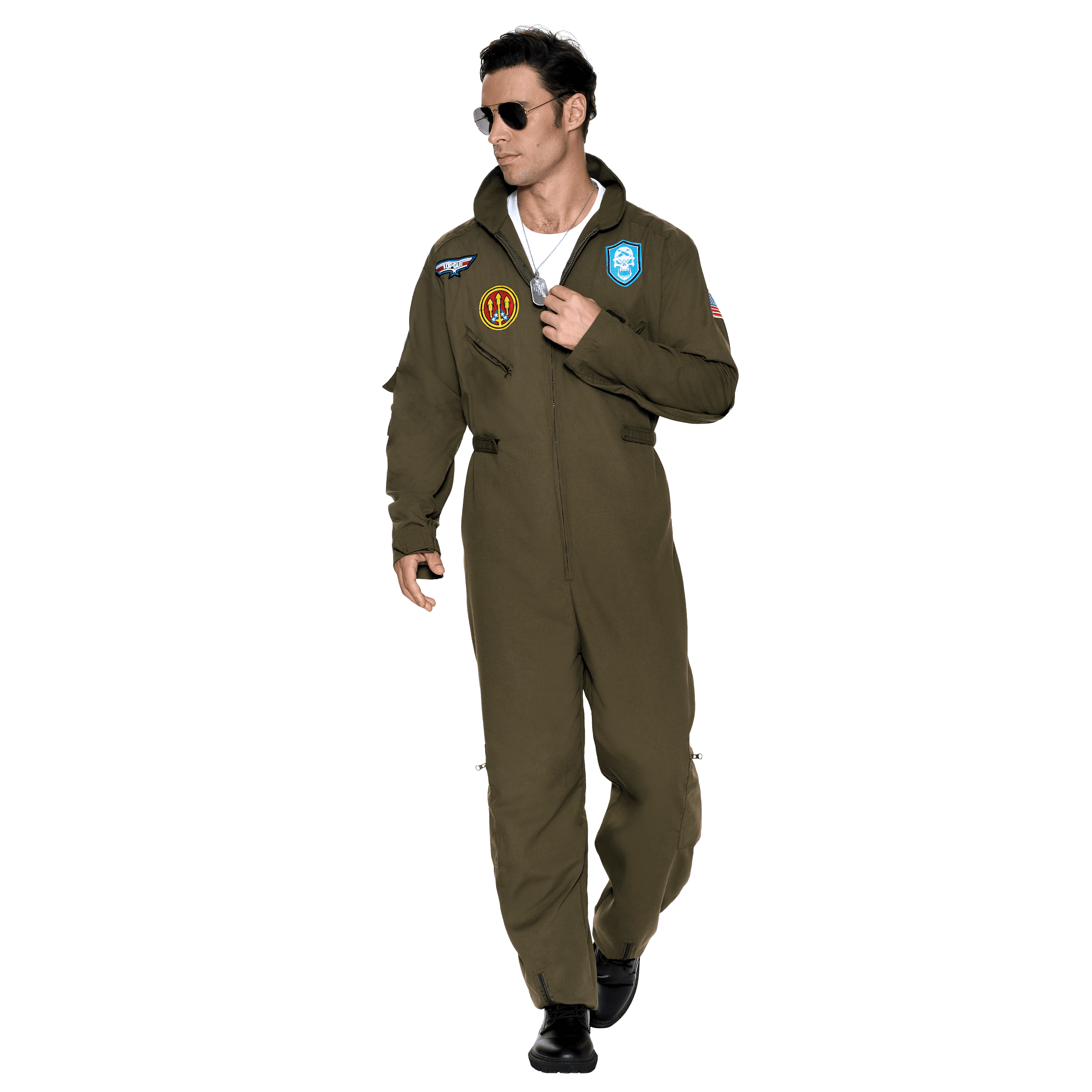 Joyfy Flight Pilot Costume for Adults Pilots Uniform Costume Movie Icon ...