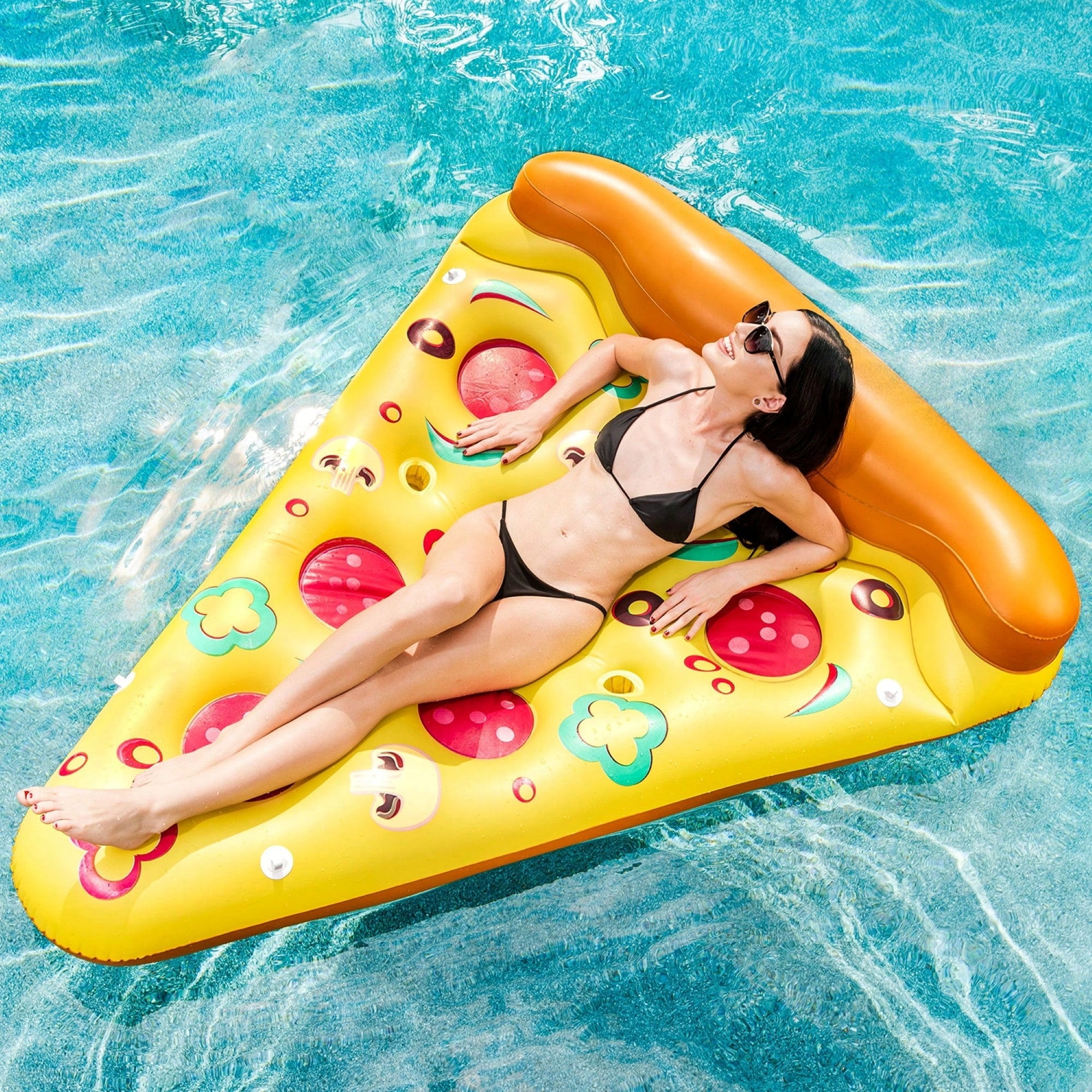 Syncfun Giant Inflatable Pizza Slice Pool Float, Fun Pool Floaties ...
