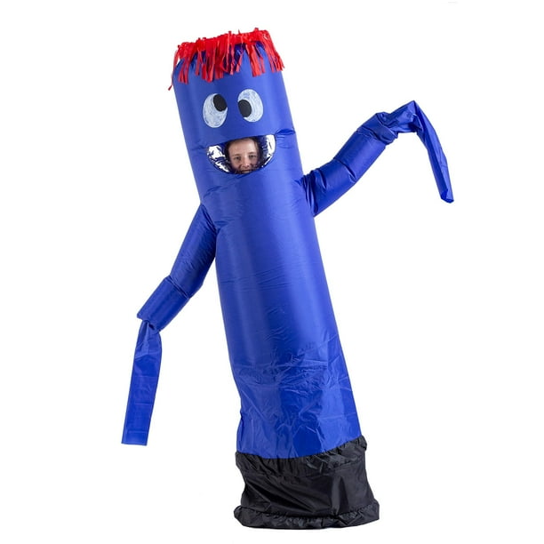 SYNCFUN Adult Inflatable Costume, Blue Tube Dancer Halloween Blow Up Costumes for Adults Men ...