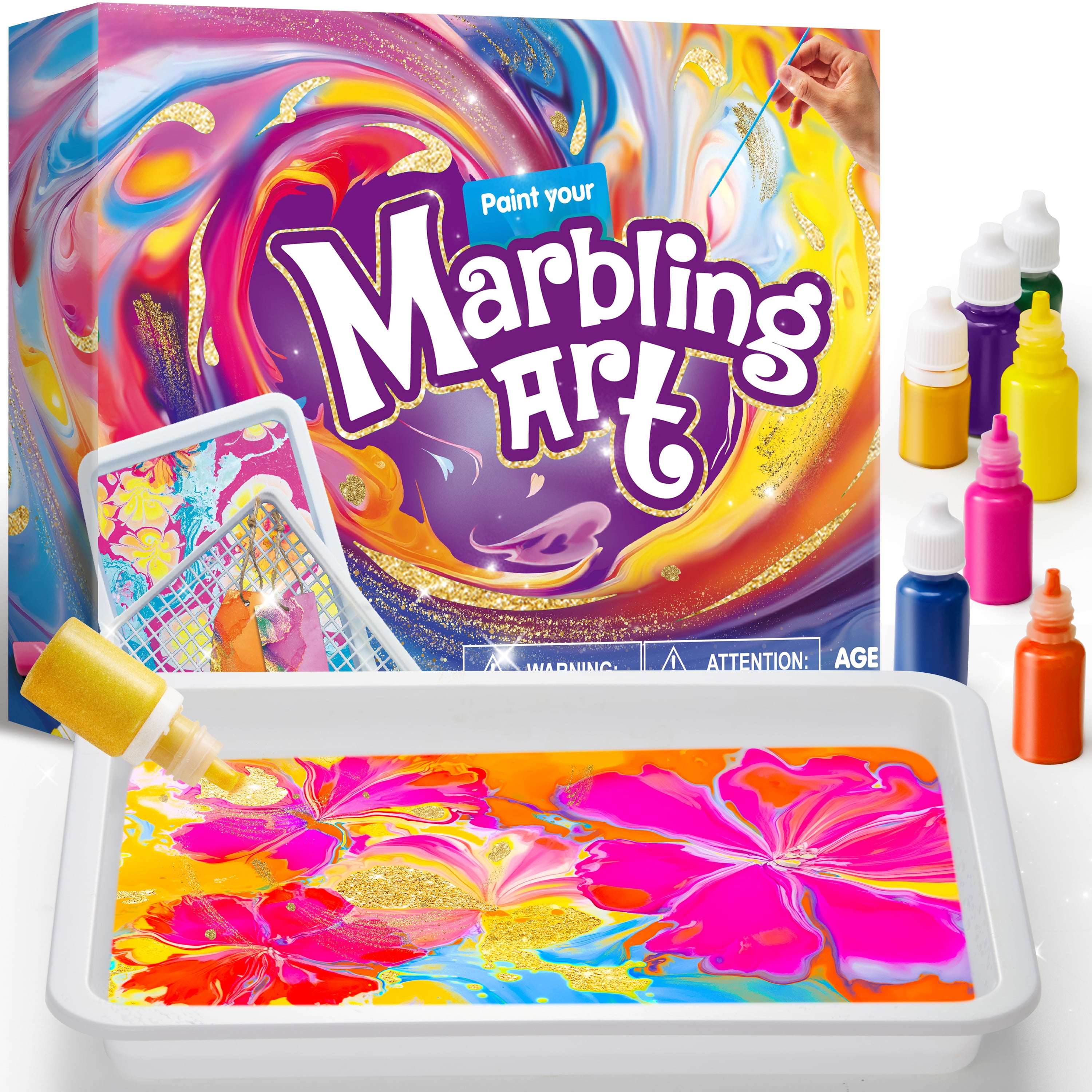 Syncfun Marbling Painting Kits For Kids, Water Marble Paint Craft Kits ...