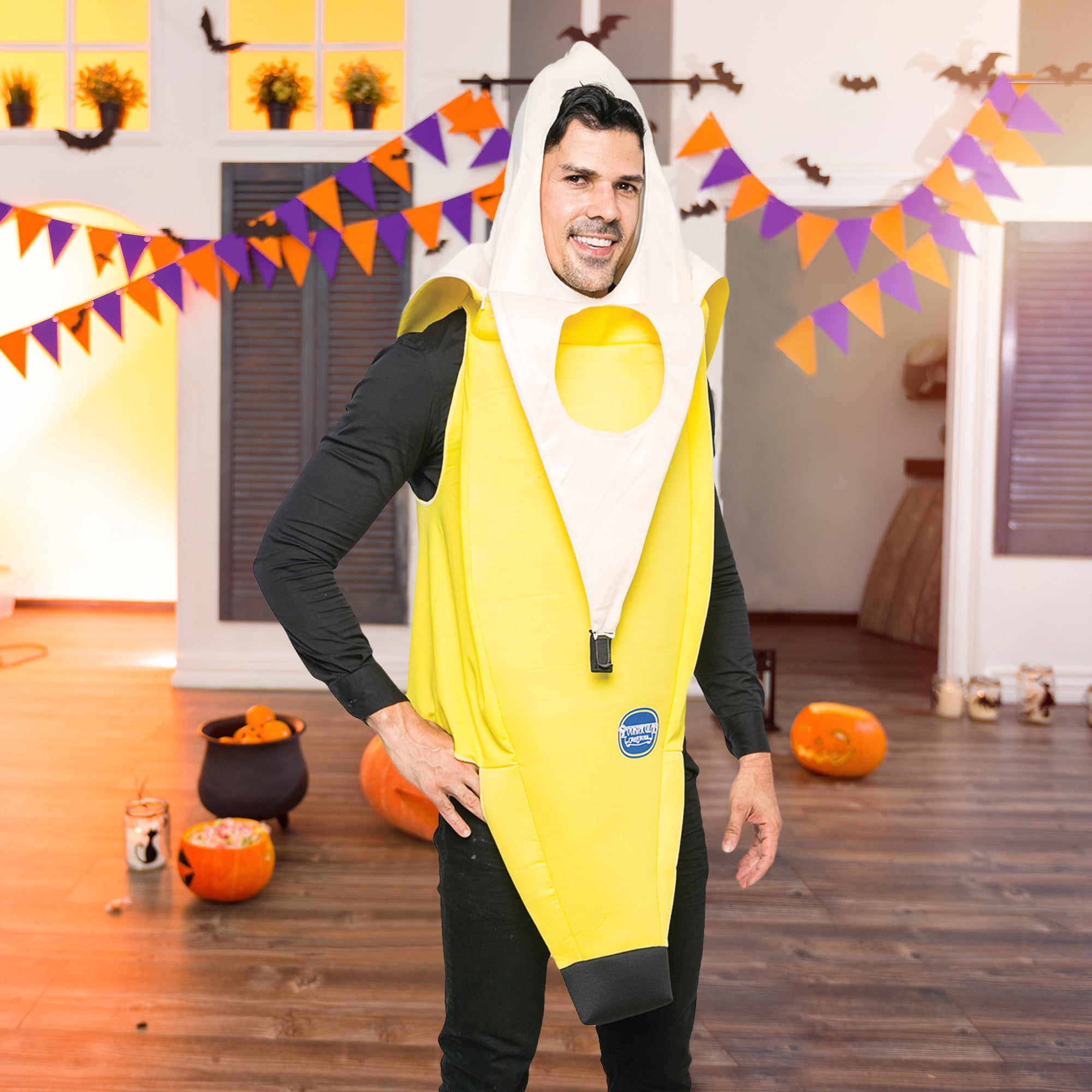 Syncfun Men Banana Fruit Halloween Costume Set for Adult Dress Up Party ...