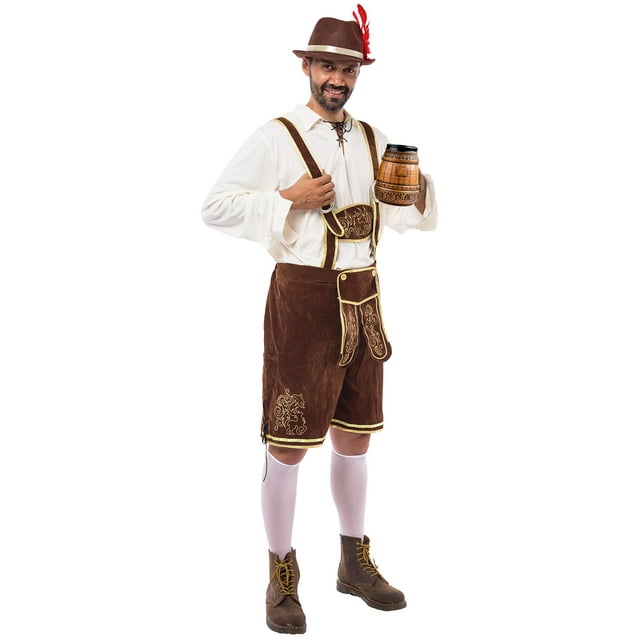 JOYIN Men's German Bavarian Oktoberfest Costume Set, Beer Costume Hat ...