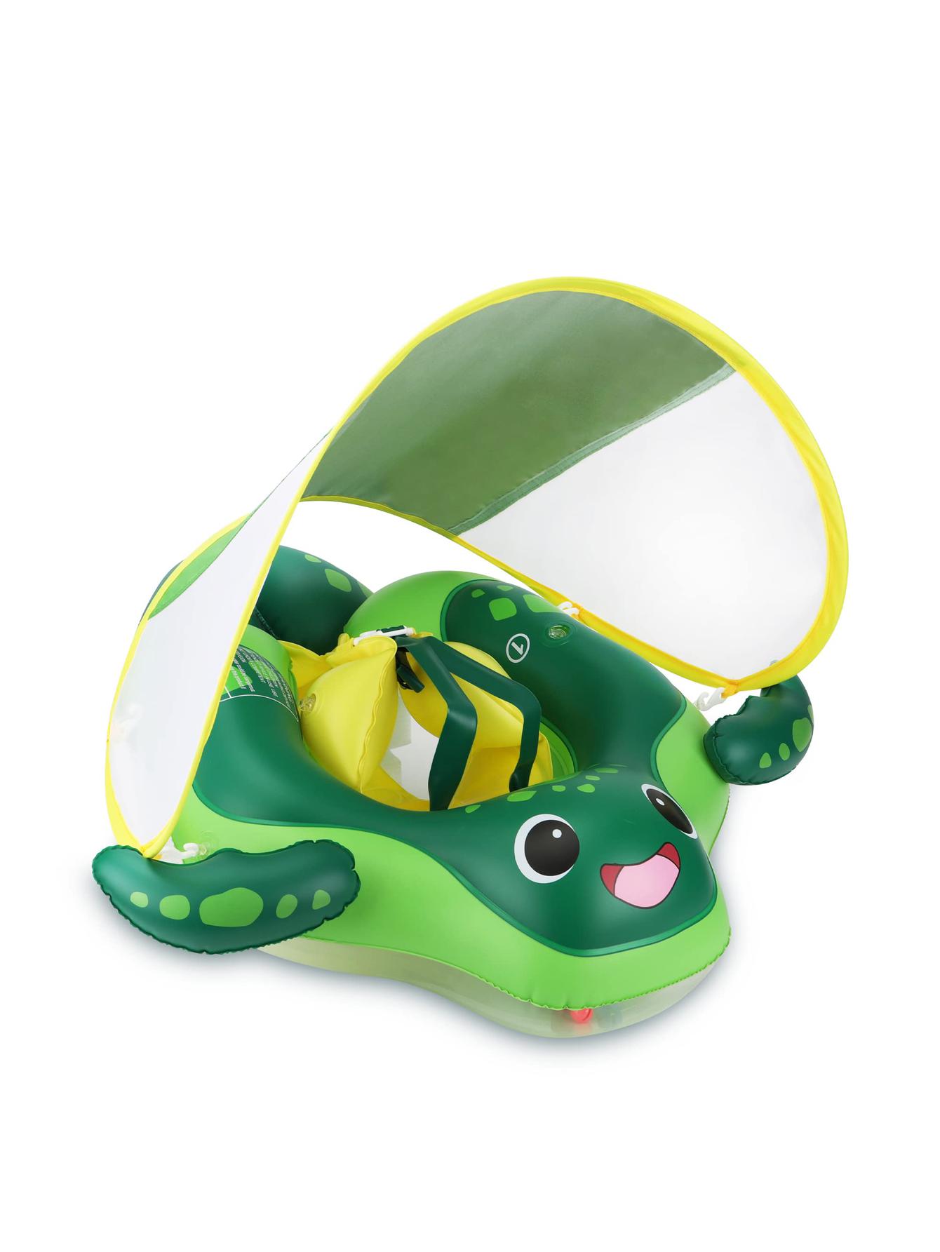 Syncfun Swimming Floats With Removable Sun Canopy, Sea Turtle Design ...