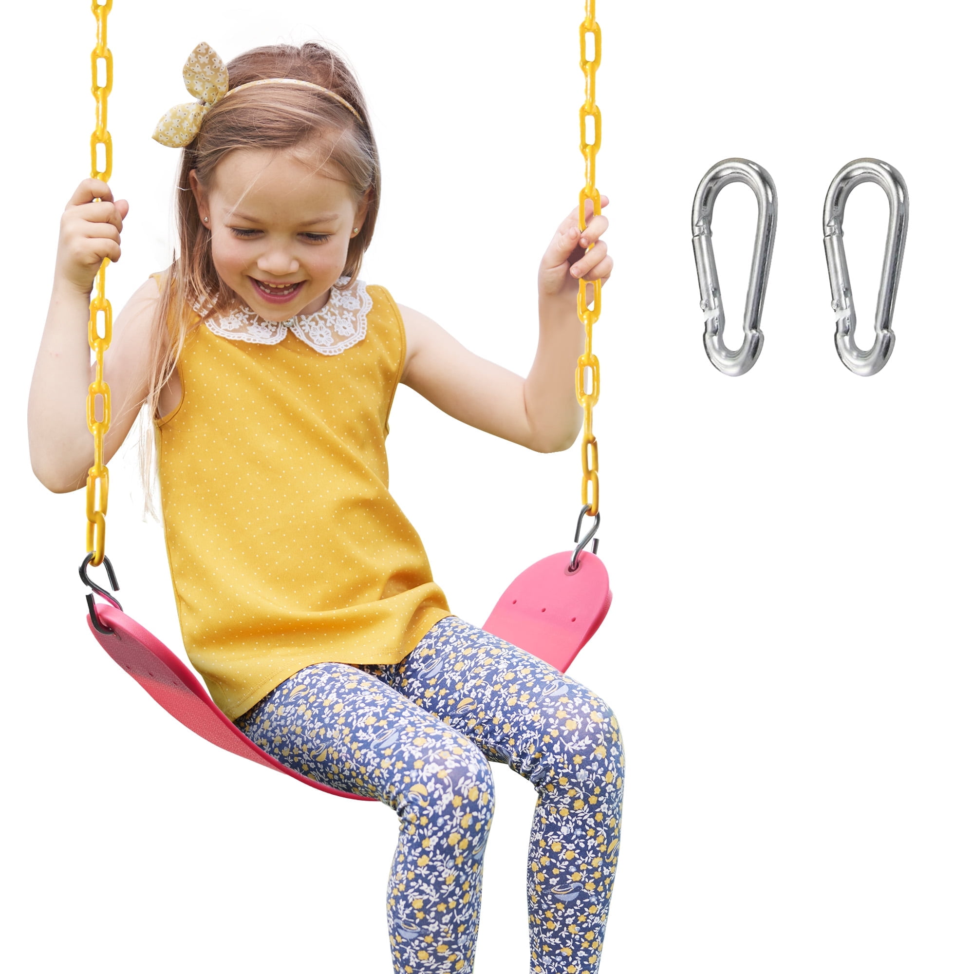 Joyfy Swing for Kids Heavy Duty Swing Seat with 66" Chain, Outdoor Play ...