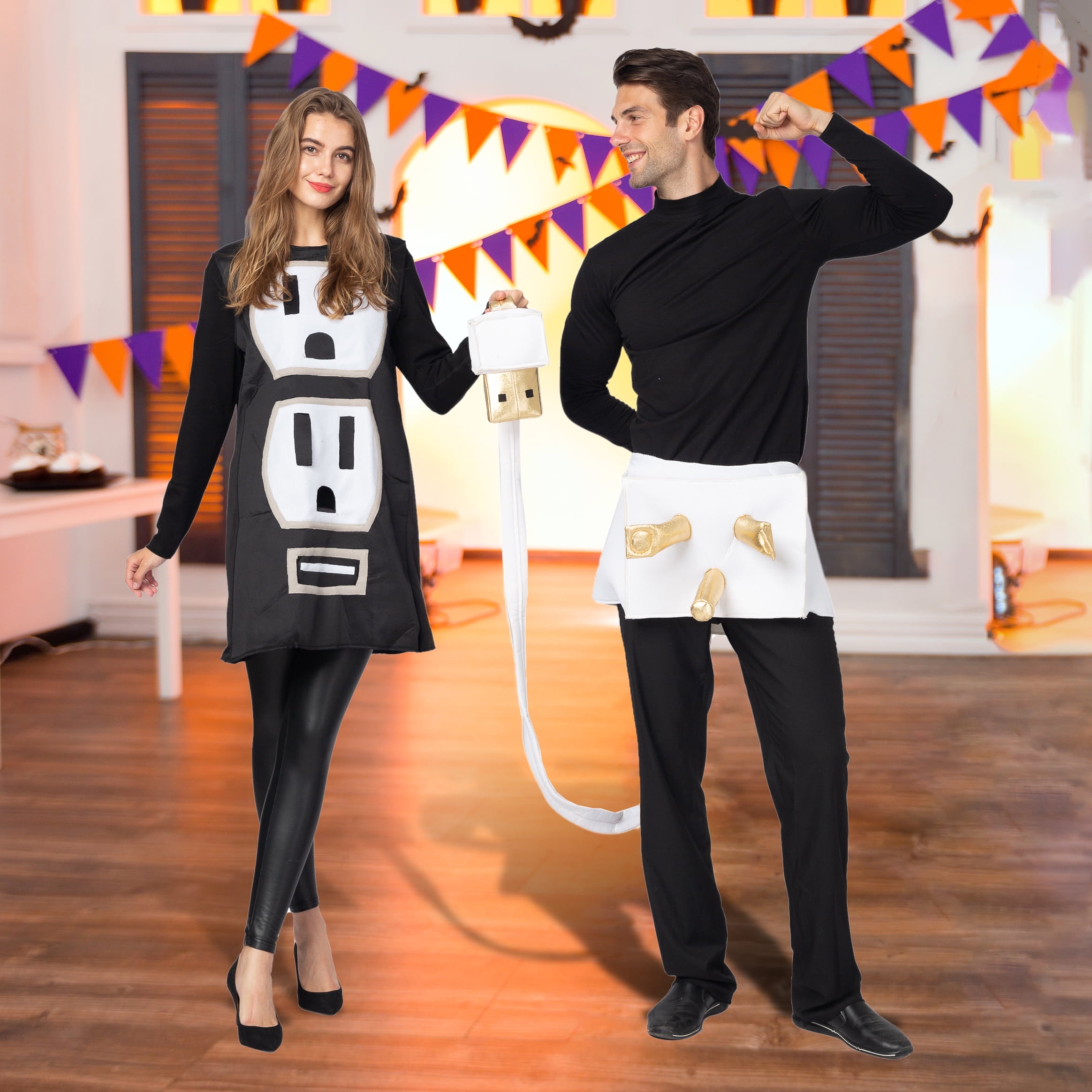 SYNCFUN Plug and Socket Couples Costume for Adult, Plug and Outlet ...