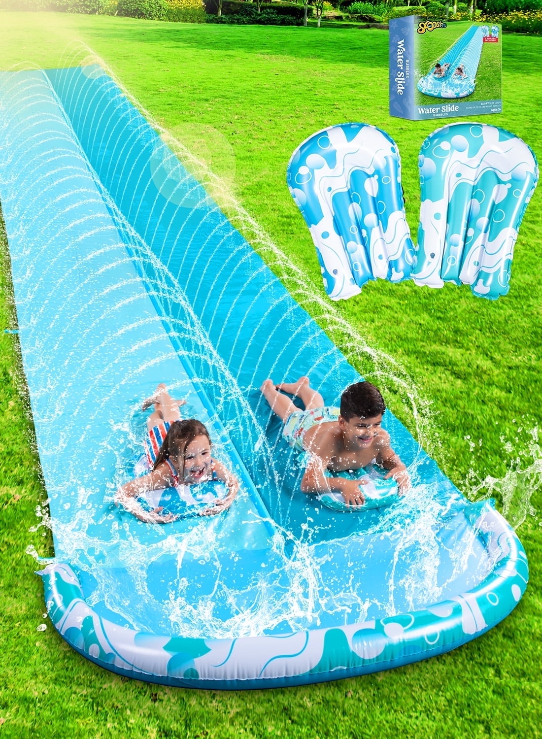Syncfun Water Slides With 2 Inflatable Boards 22 5ft Backyard Outdoor