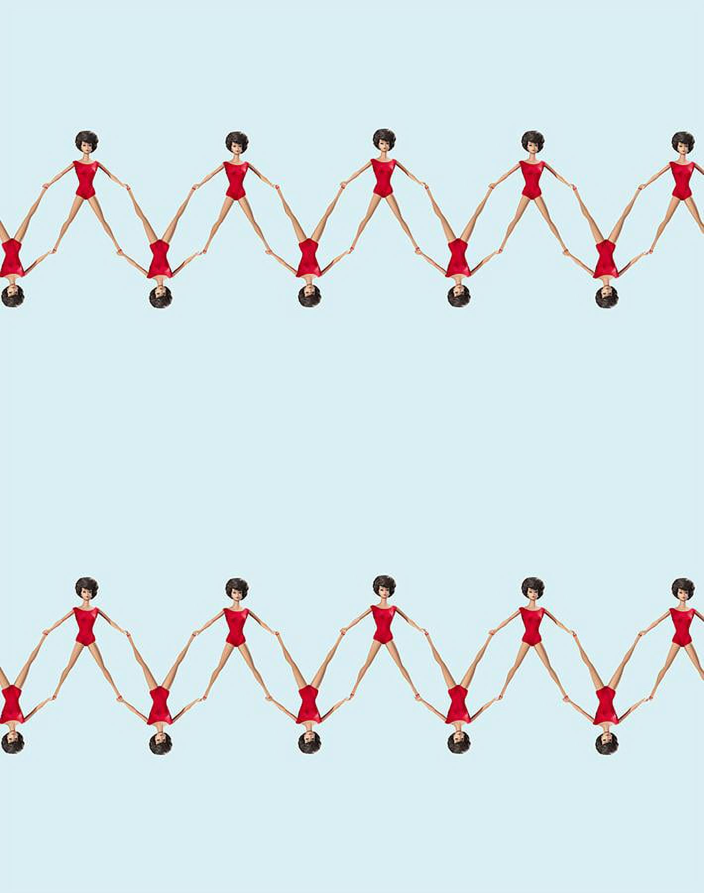 Synchronized Brunette Barbie Removable Vinyl Wallpaper by Barbie - Pale ...