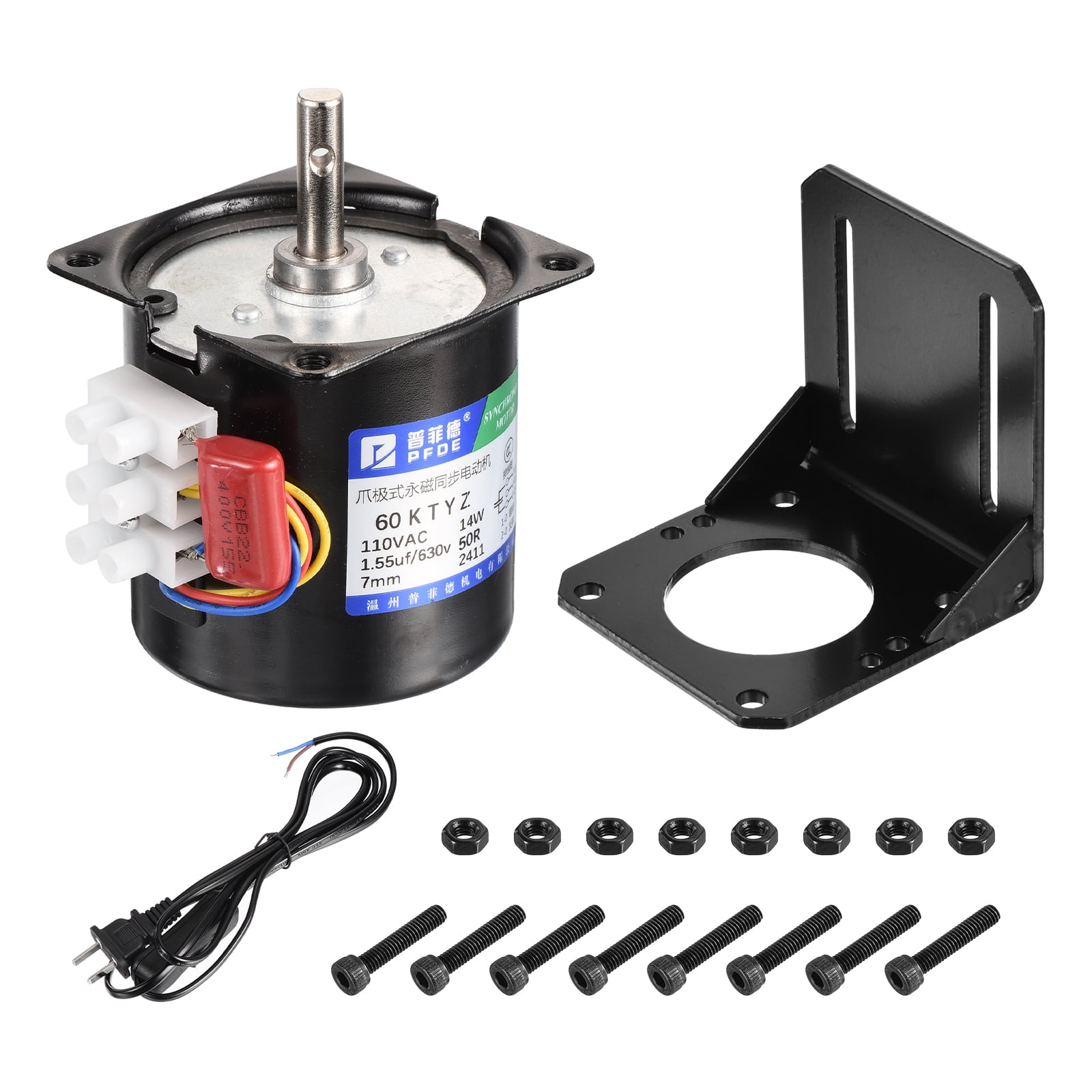 Synchronous AC Reduction Motor With Motor Bracket And Power Cord 60KTYZ ...