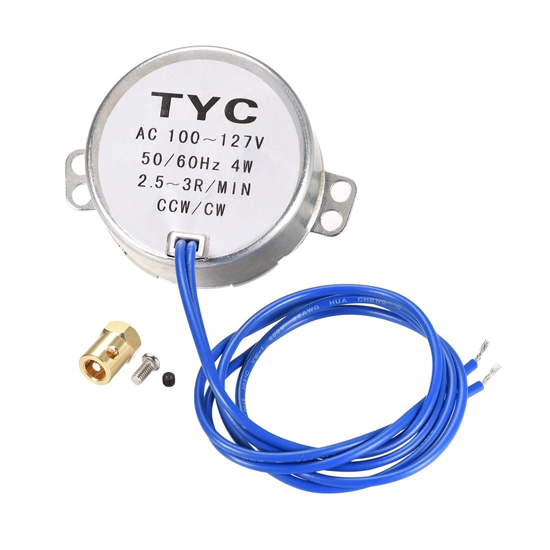 Synchronous Motor 100-127 VAC 4W 2.5-3 RPM/MIN CCW/CW Direction with ...
