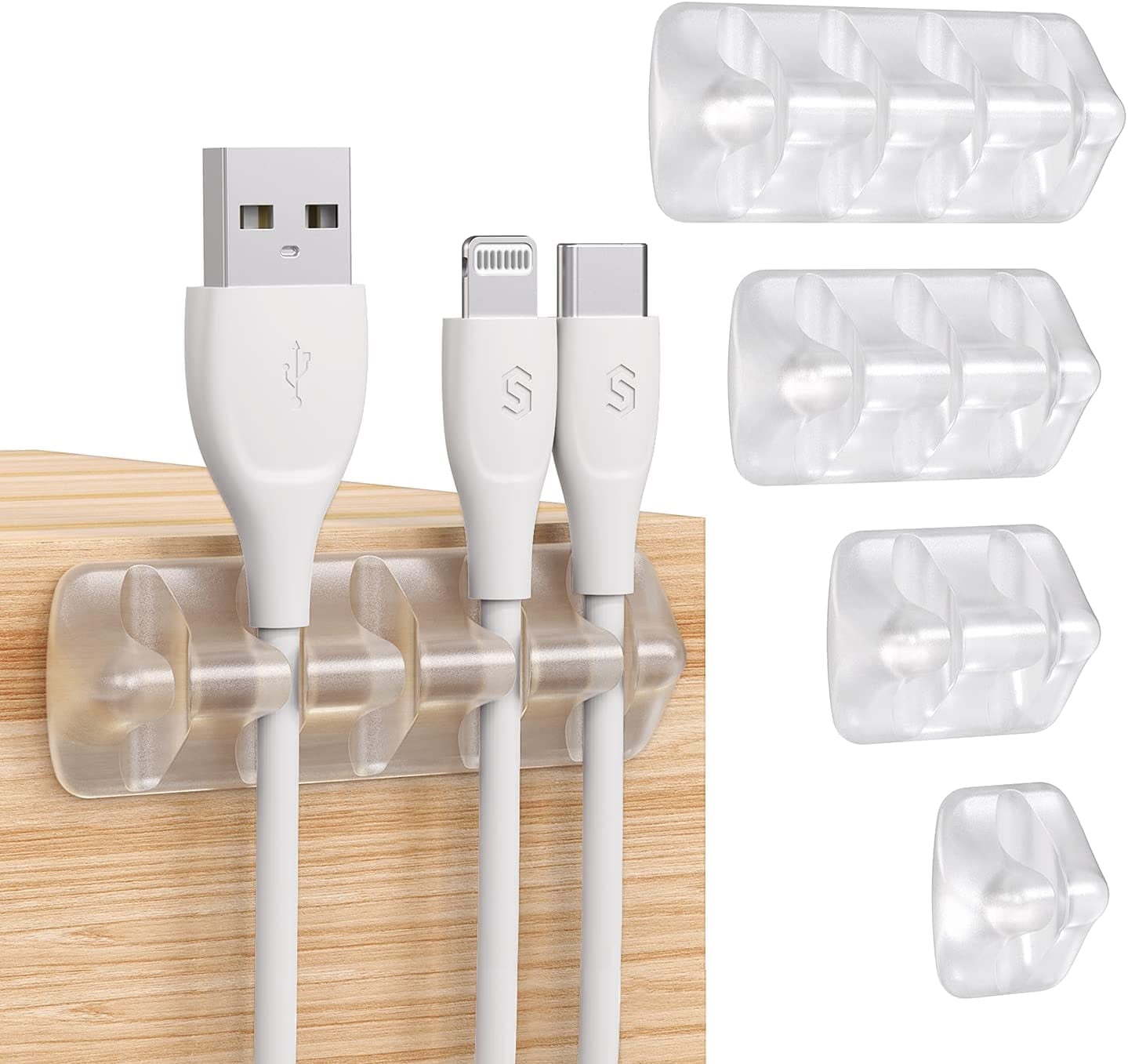 Syncwire, Cable Clips, 15 Slots, Self Adhesive Cord Organizer - Walmart.com