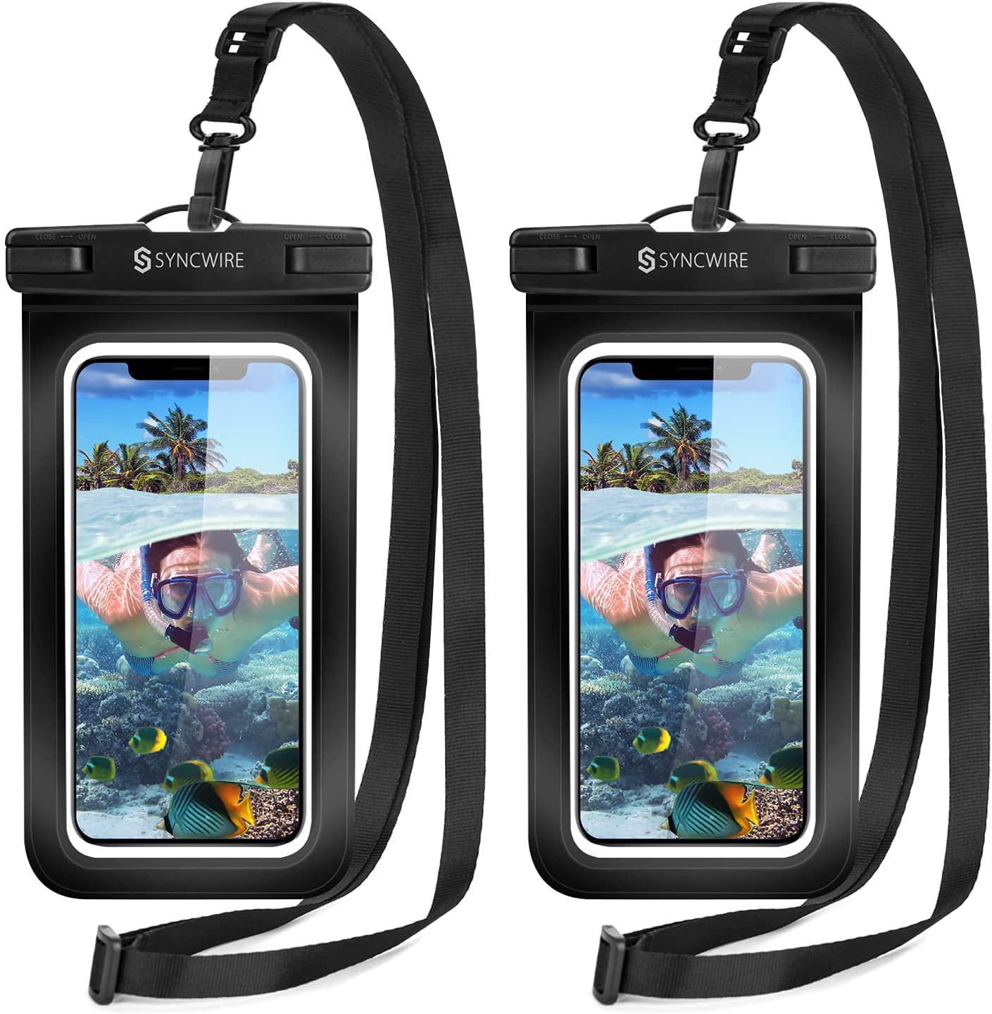 Syncwire 2-Pack Universal IPX8 Waterproof Phone Bag - Compatible with ...