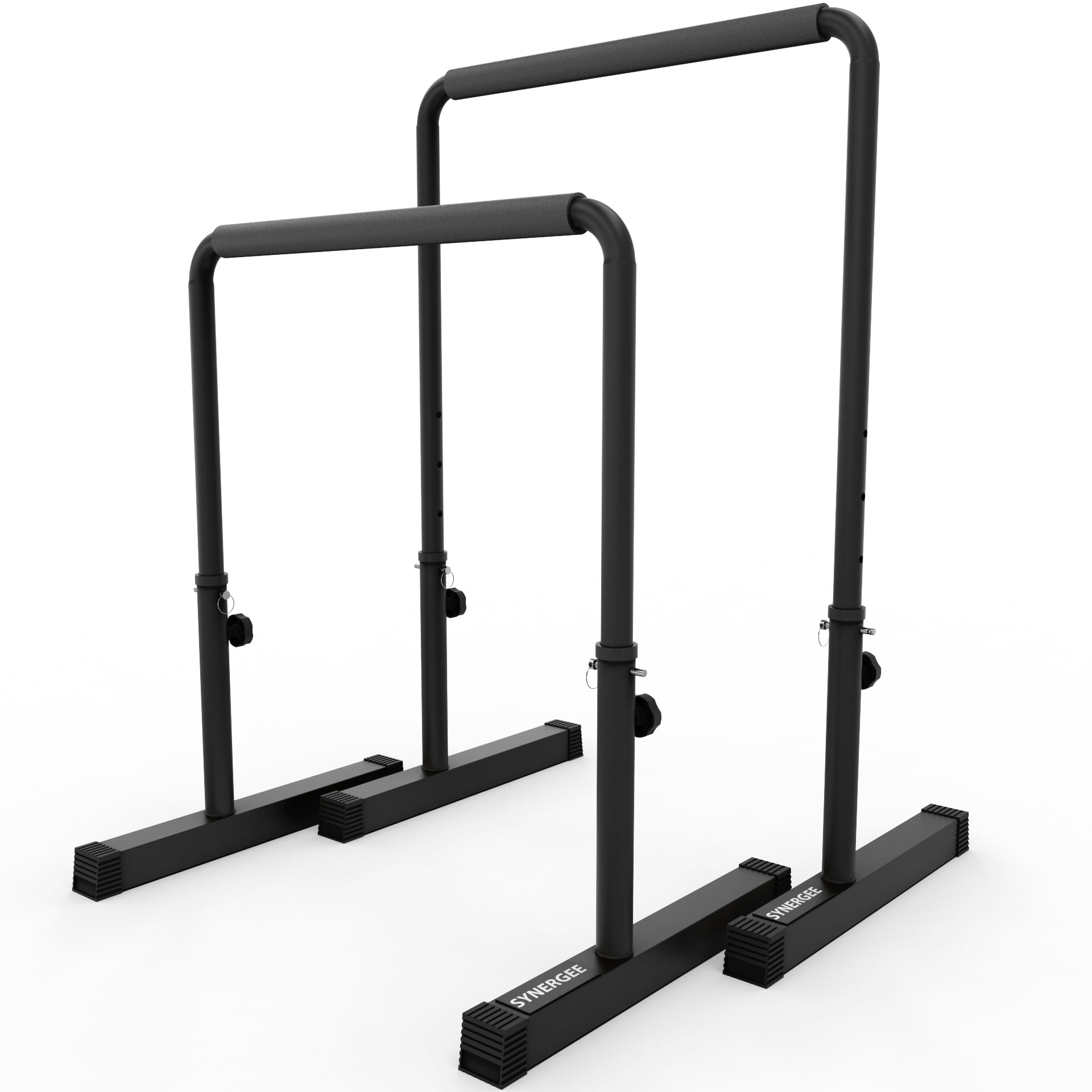 Synergee Dip Bar Black. Adjustable Dip Station from 30” – 39” for Dips ...