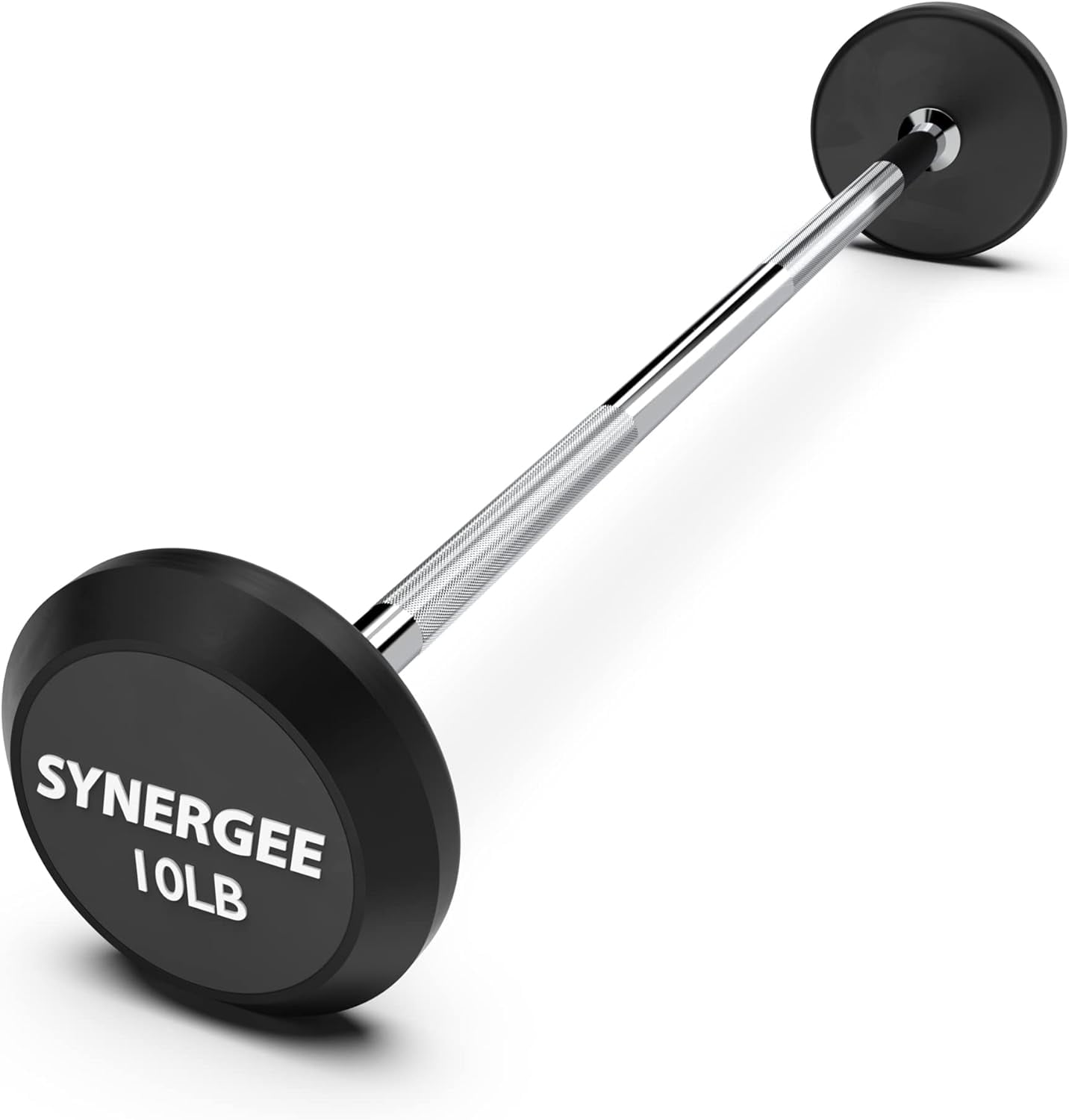 Synergee Fixed Barbell Pre Weighted Straight Steel Bar with Rubber ...