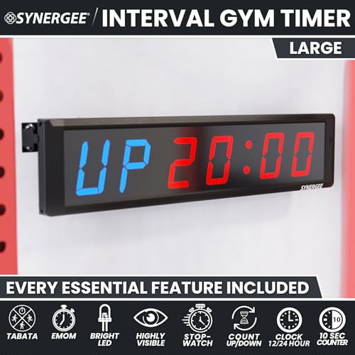 Synergee Workout Interval Timer. Programmable Interval Wall Mounted and ...