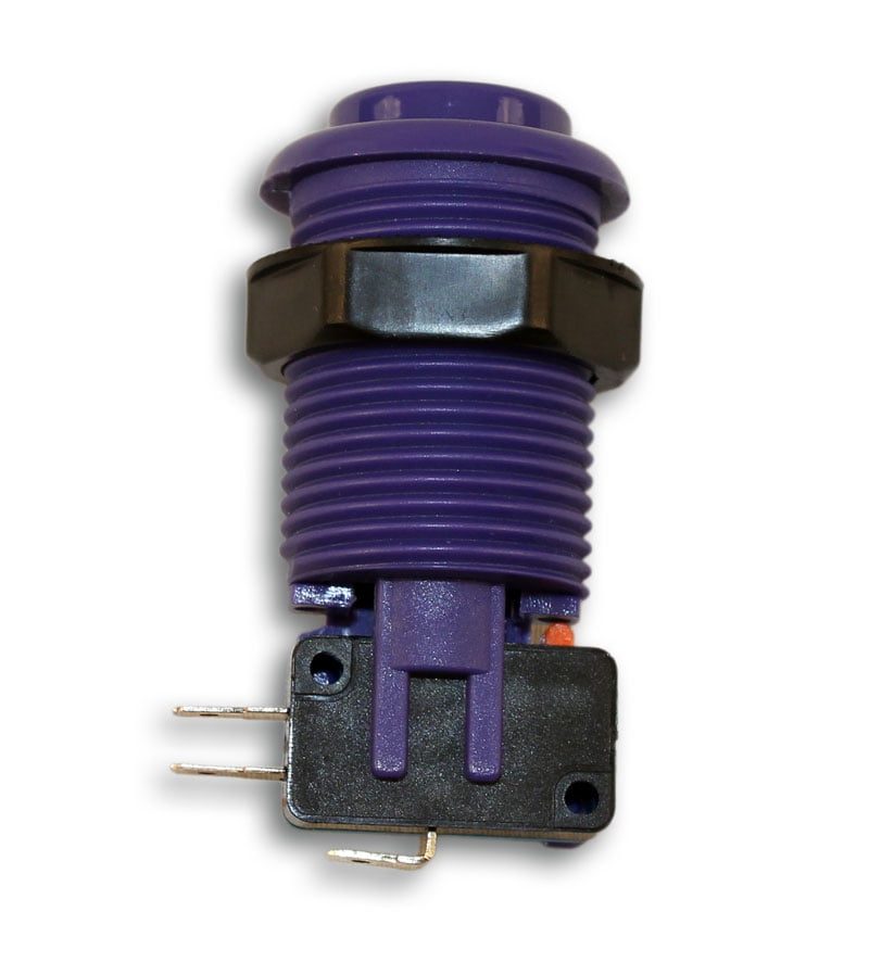 Pushbutton with Horizontal Microswitch (Purple), by RetroArcade.us - Walmart.com
