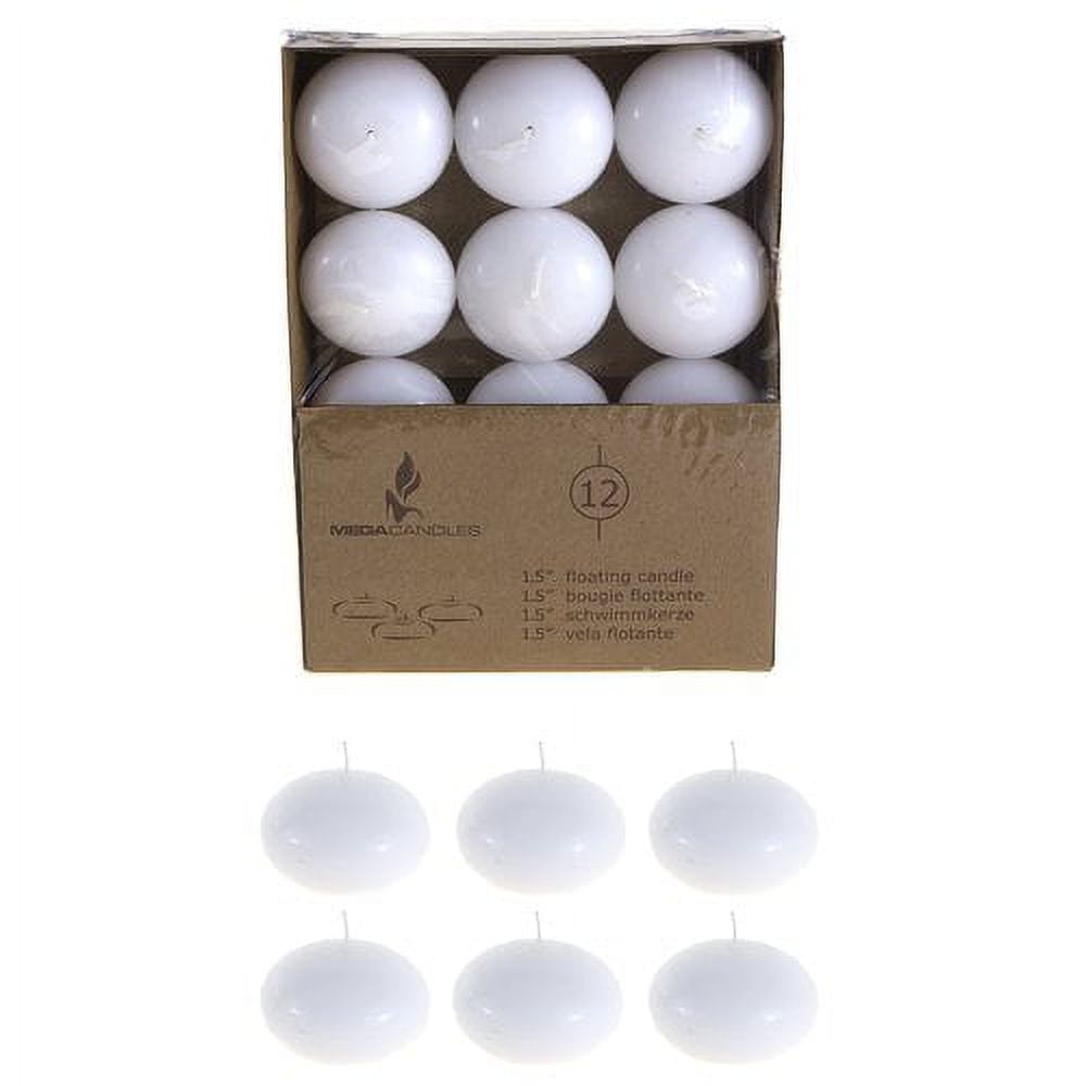 Synergy Retail, Unscented Floating Disc Candles, 1.5 Inch, White, Set ...