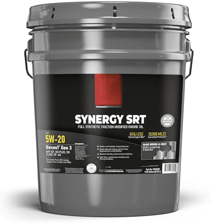 Synergy SRT 5W-20 - Full Synthetic, Friction Modified Engine Oil - 20K ...