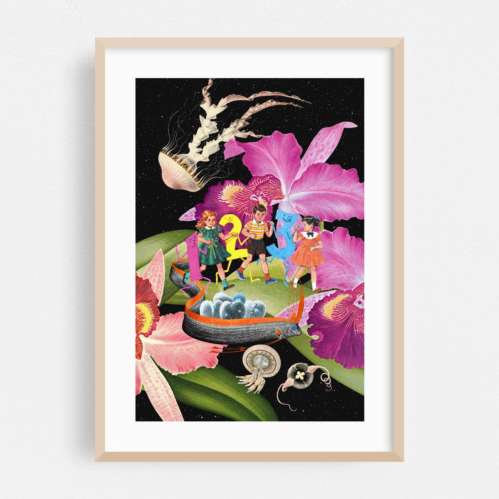 Synesthesia Club - Tolima Colombia Collage Oak Framed Wall Art Print 16 ...