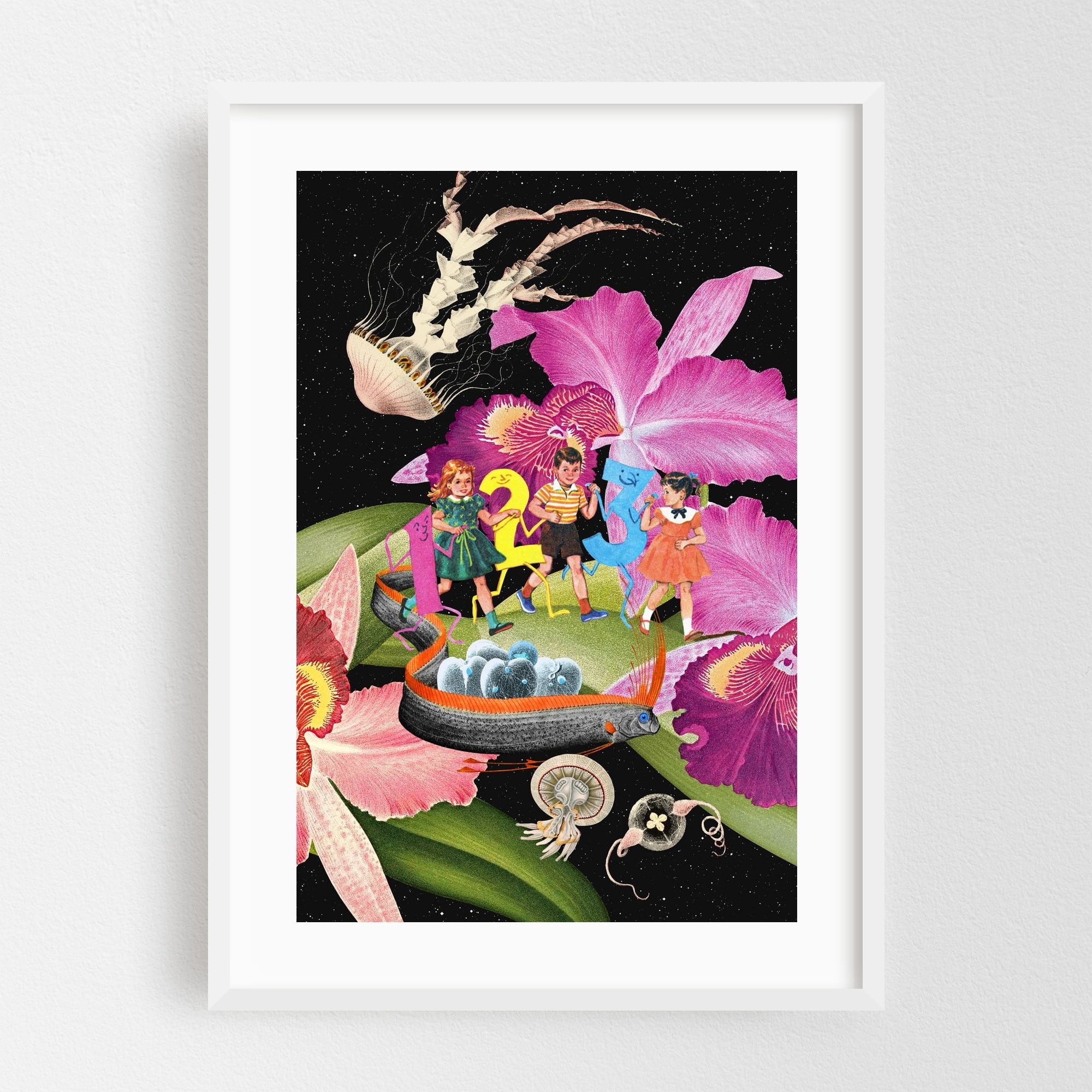 Synesthesia Club - Tolima Colombia Collage White Framed Wall Art Print ...
