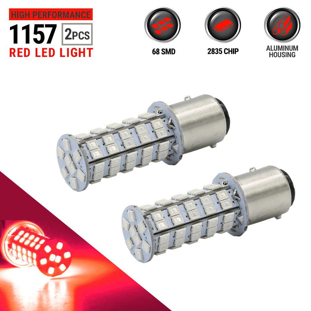 Syneticusa 1157 Red High Power LED Brake Tail Light/Parking Bulbs ...