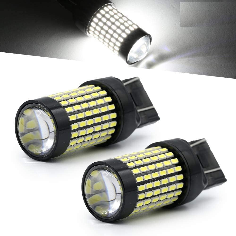 Syneticusa 7440 7443 White LED Strobe Brake Lights Bulbs Super Bright ...