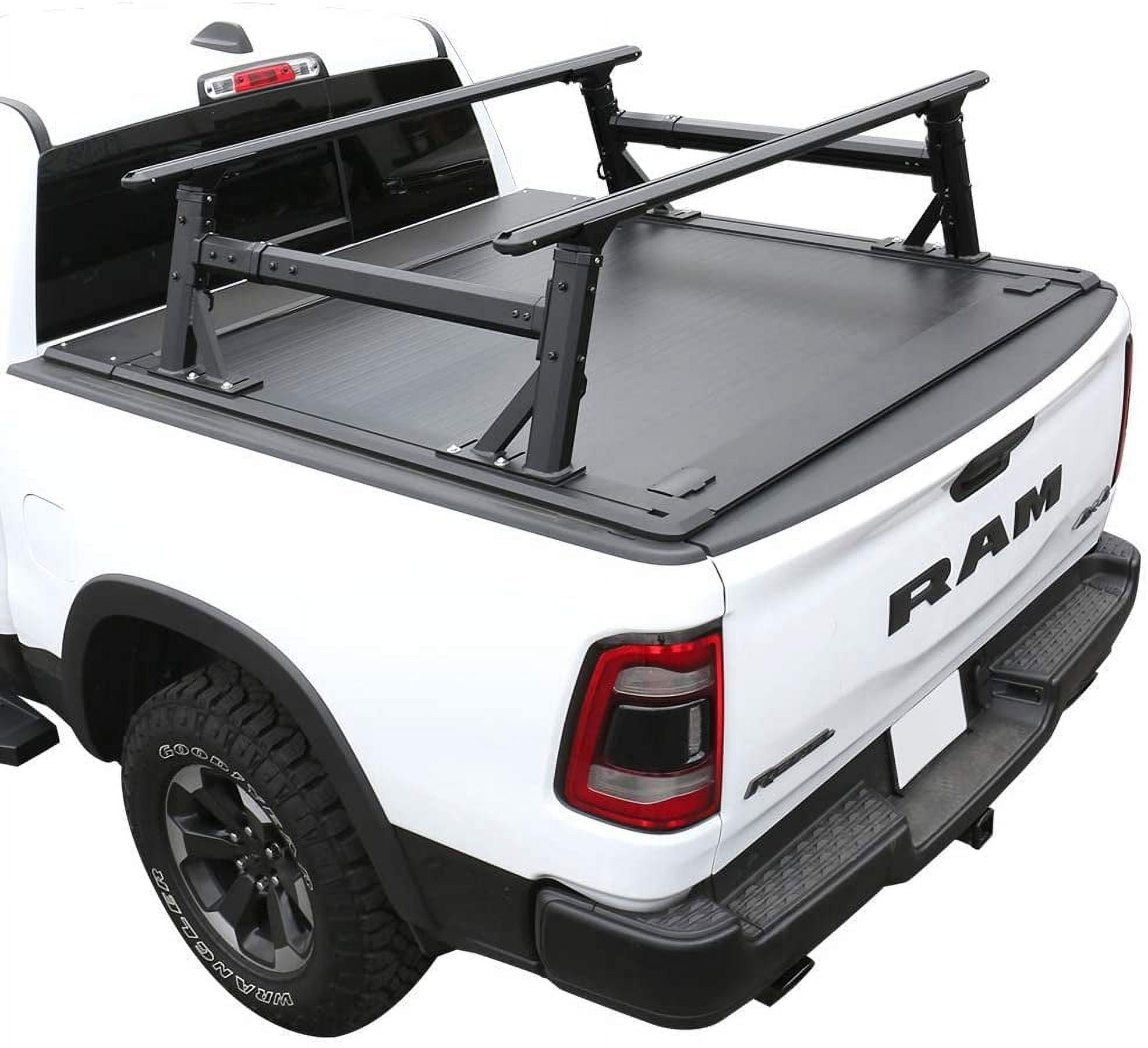 Syneticusa Aluminum Retractable Tonneau Cover+Rack kit for 2007-2024 ...