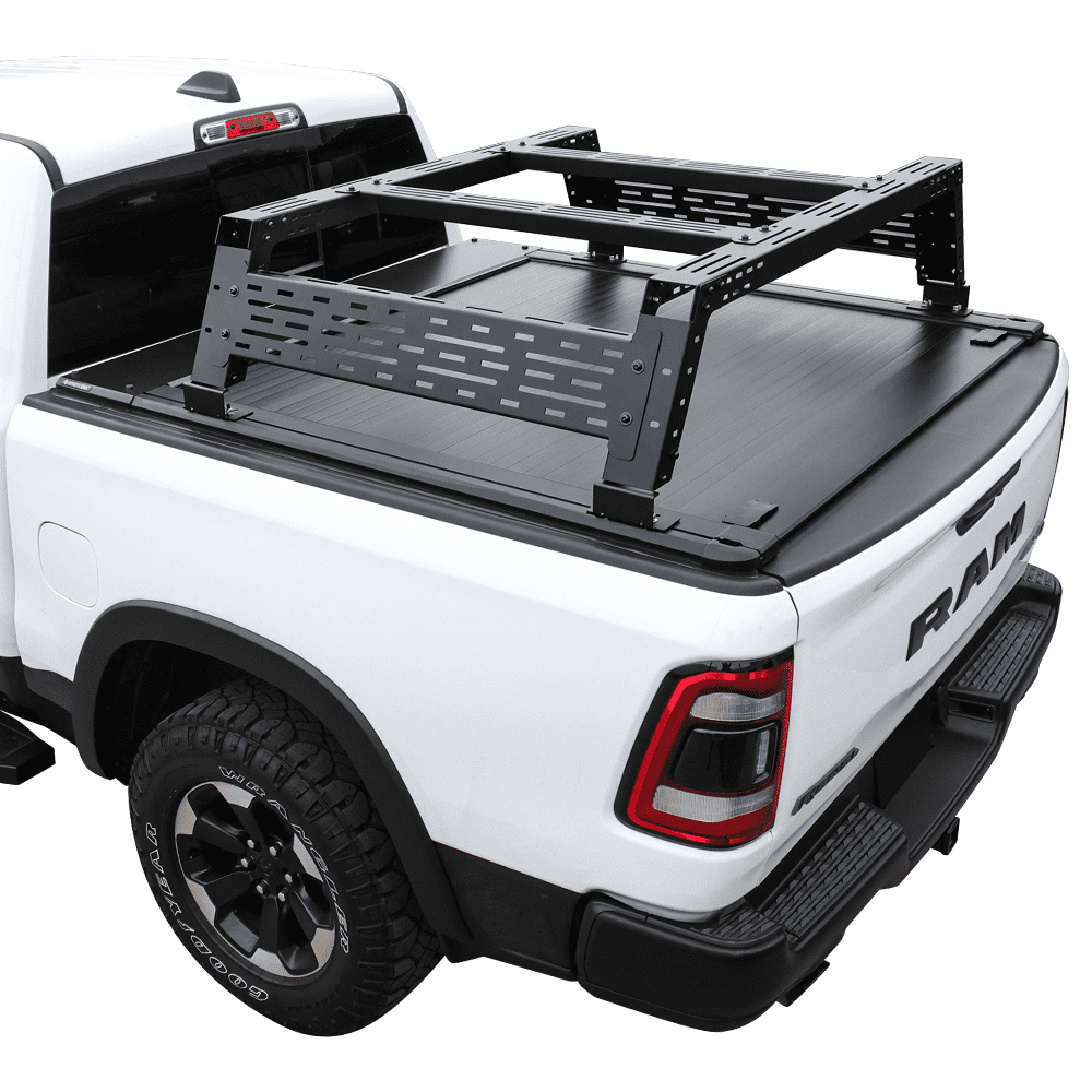 Syneticusa Aluminum Retractable Tonneau Cover+Rack kit for 2007-2024 ...
