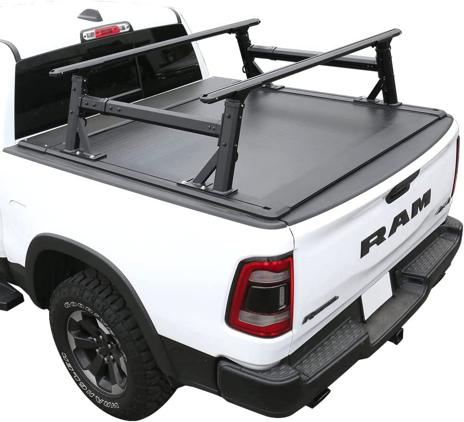 Syneticusa Automatic Retract Hard Tonneau Cover+Rack for 2019-2023 ...