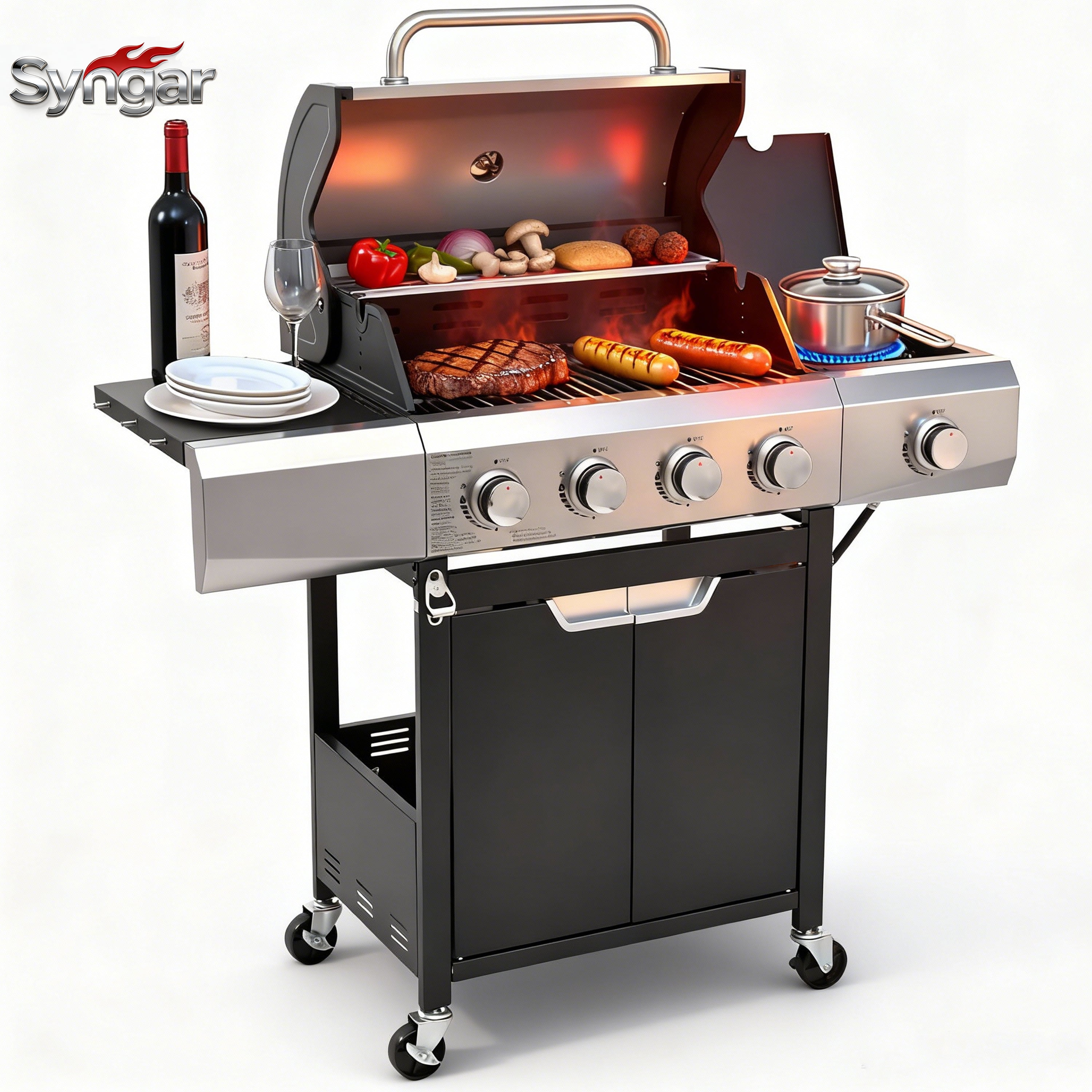 Walmart Black Friday Deals 2025 Syngar 4-Burner Propane Gas Grill ...