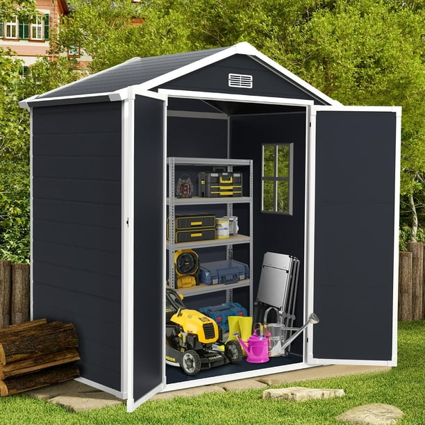 Plastic storage sheds store