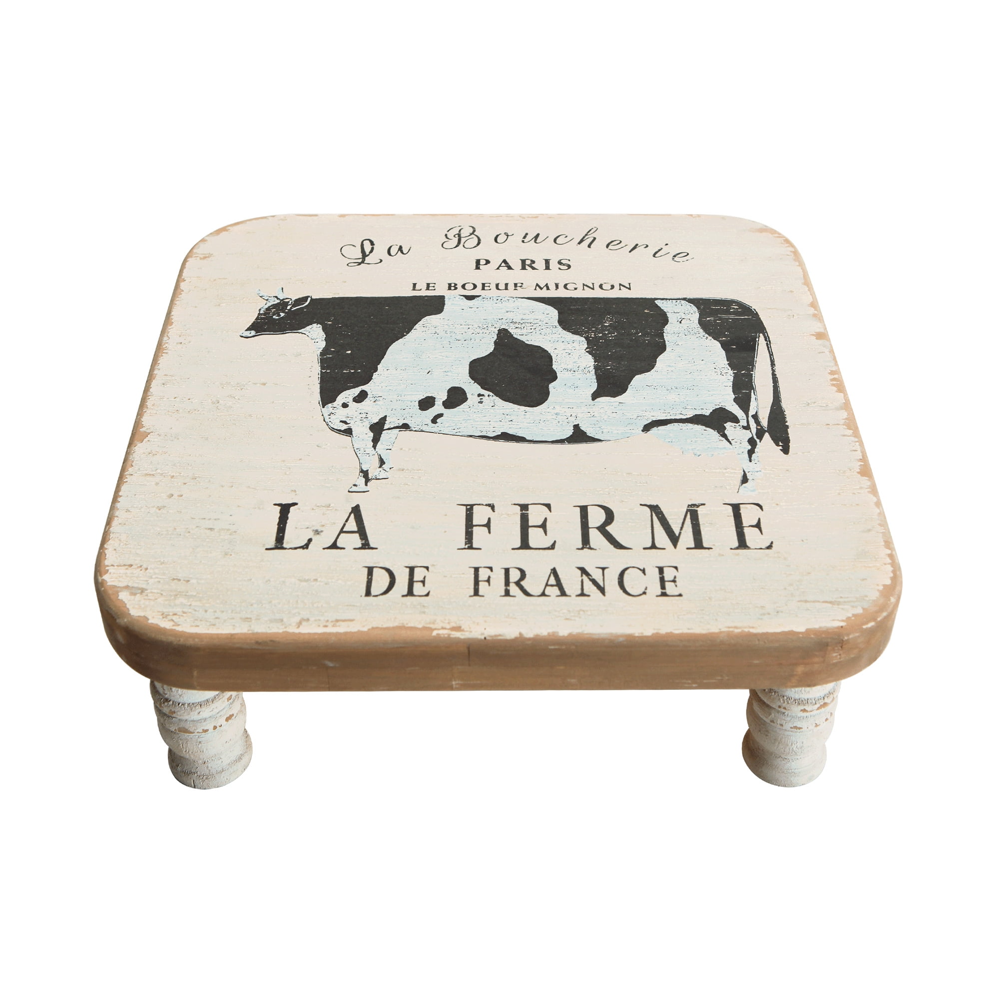 Synovana Farmhouse Wooden Riser Tray Rustic Wood Pedestal Display Riser ...