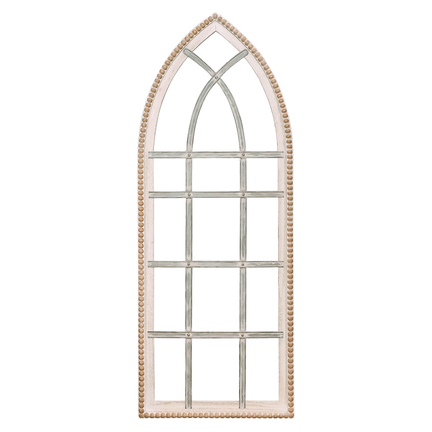 Synovana Arched Wooden Window Frame Wall Decor, Rustic Farmhouse Wood ...