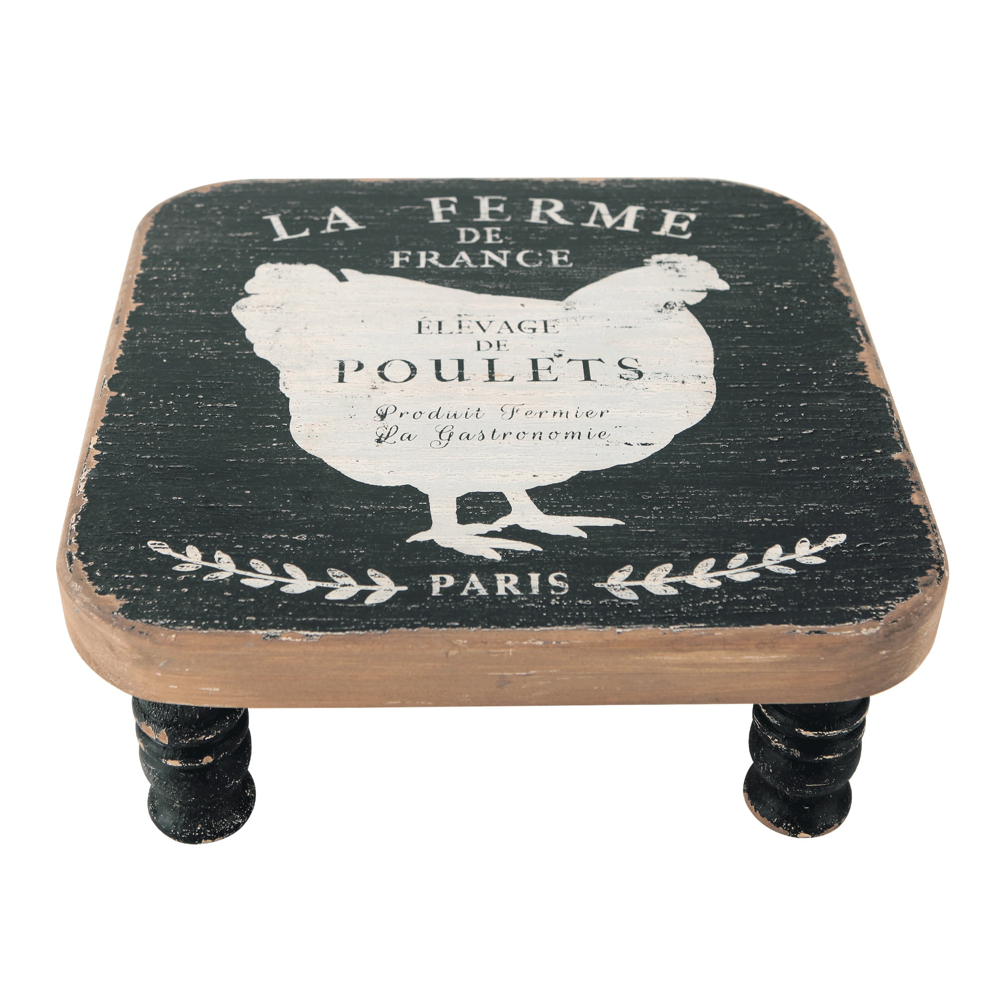 Synovana Farmhouse Wooden Riser Tray Rustic Wood Pedestal Display Riser ...