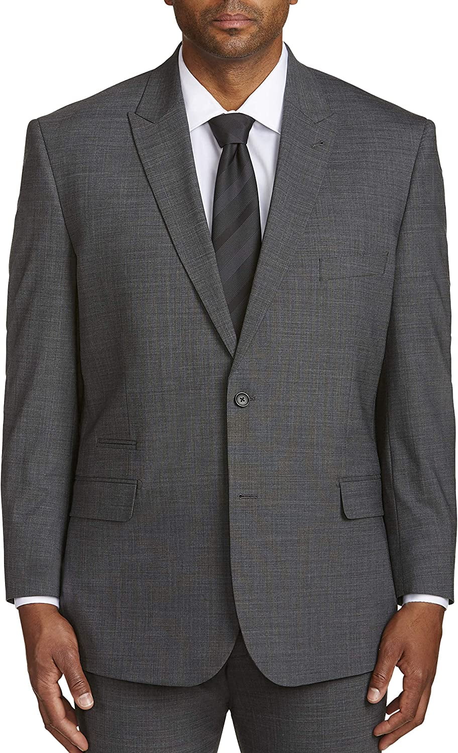 Synrgy DXL Men's Big & Tall Performance Stretch Suit Blazer, Grey, 54 ...