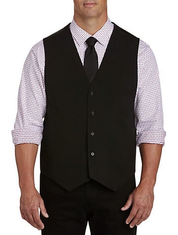 Synrgy by DXL Men's Big and Tall Men's Big & Tall Vest, Black, 4XL ...