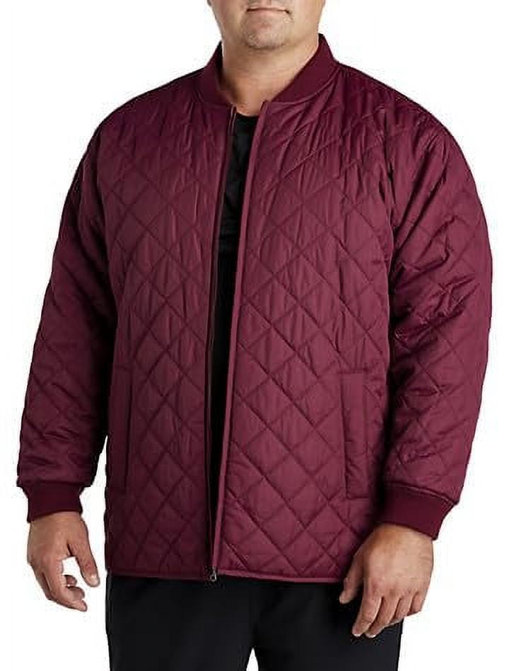 Synrgy by DXL Men's Big and Tall Reversible Quilted Bomber Jacket Tawny ...