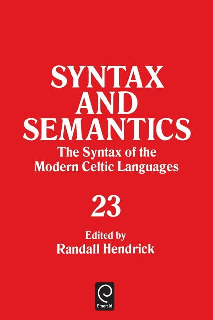Syntax & Semantics Syntax and Semantics, Volume 23 Tr Ppr, Book 23, (Paperback) - Walmart.com