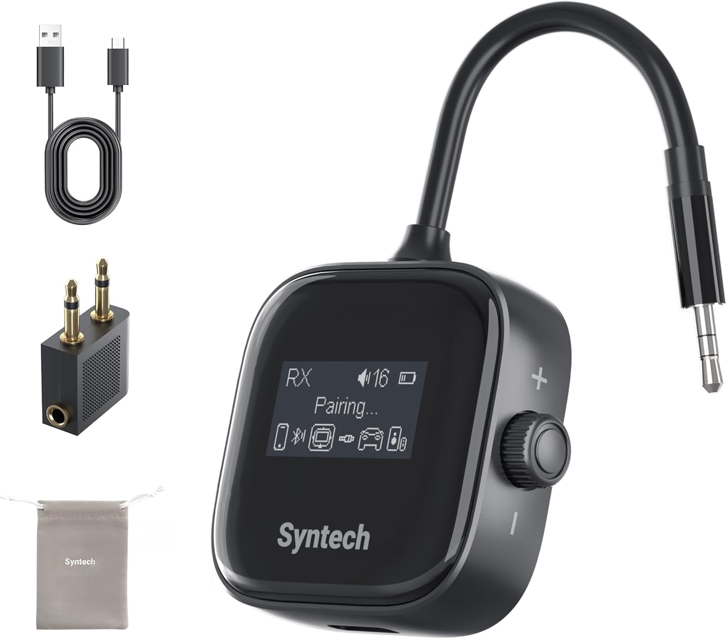 Syntech Airplane Bluetooth Transmitter Receiver 5.4 Adapter for 2 ...