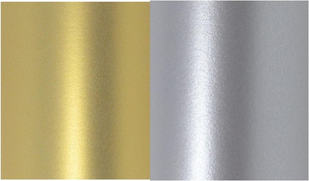 Syntego 20 Sheets A4 Card Real Gold and Real Silver Pearlescent Shimmer ...