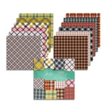 Syntego 24 Sheets, 12 Designs Grid Tartan Paper Design Decorative Acid ...