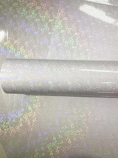 Syntego A4 Self Adhesive Transparent Holographic Sticker Paper Vinyl 8. ...