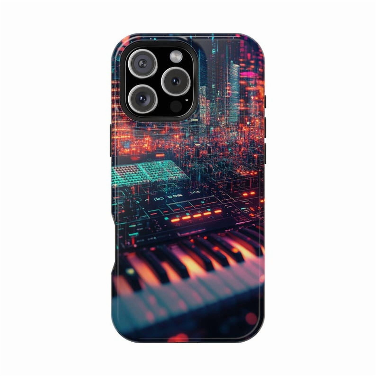 Synth Keyboard iPhone Case Holographic Fractal Music Art with iPhone 17 ...
