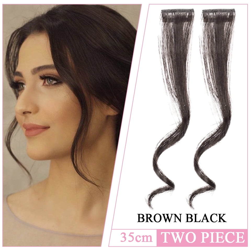 Synthesis Bangs Wig Hair Extensions Curly Clip-on Hair Front Side Long ...