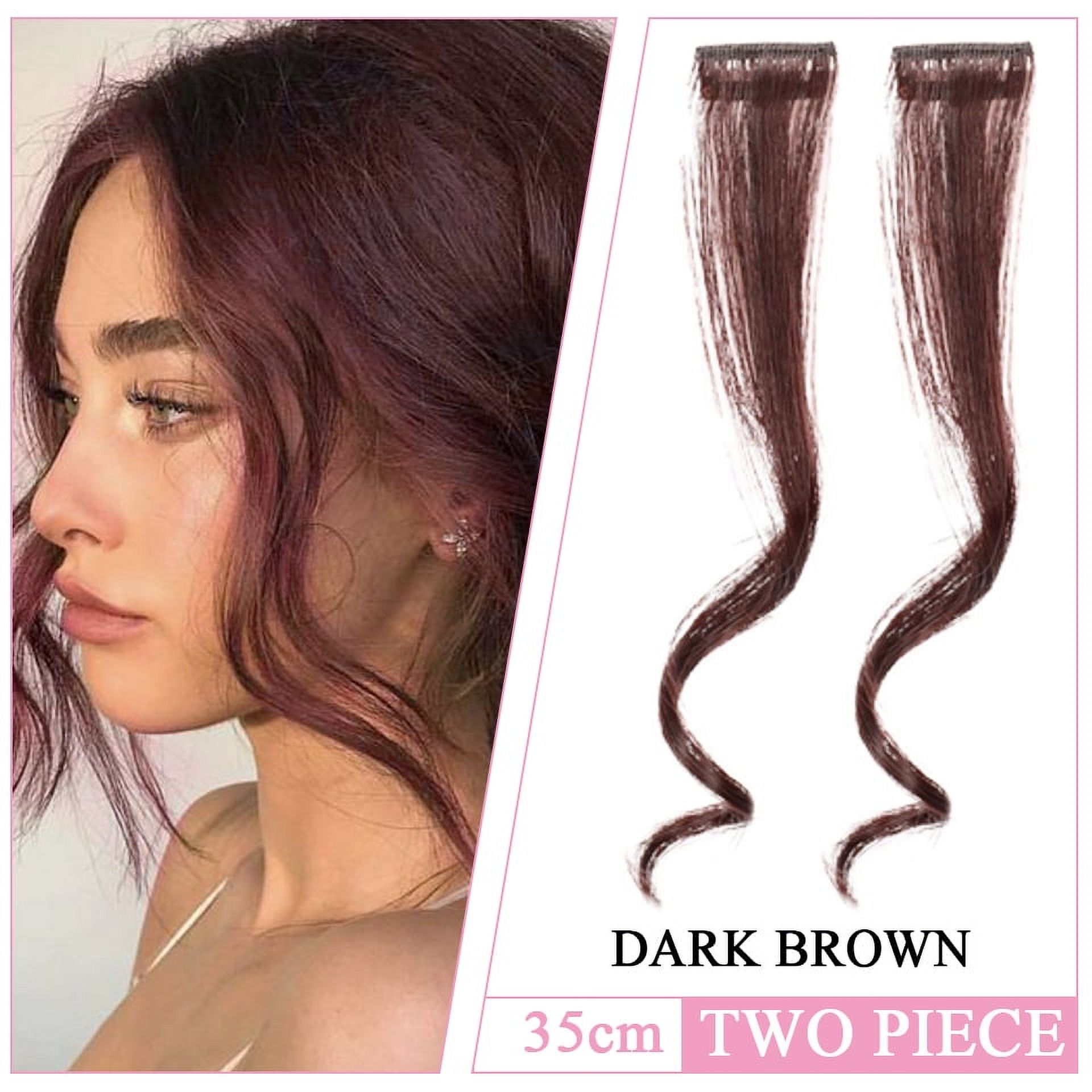 Synthesis Bangs Wig Hair Extensions Curly Clip-on Hair Front Side Long ...